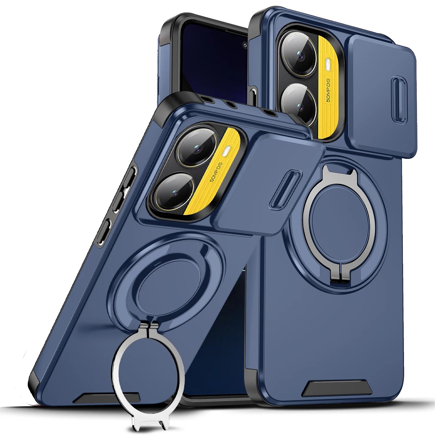 Прочный магнитный чехол-подставка для Poco X8 Pro Max F8 F7 Ultra X/M/F 8 7 Pro, защитный чехол для камеры Magsafe Slide Armor