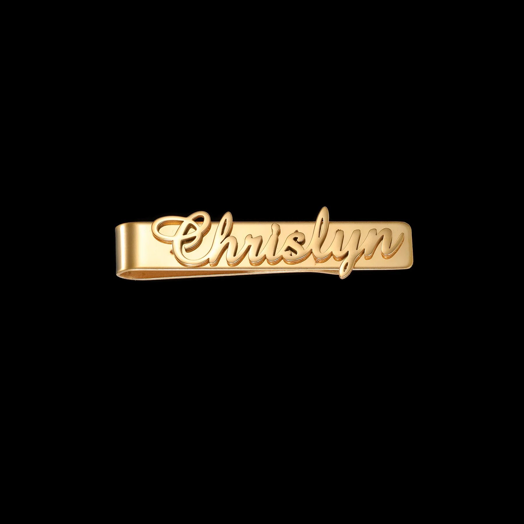 Зажим для галстука Atoztide из нержавеющей стали Welding name, Gold color