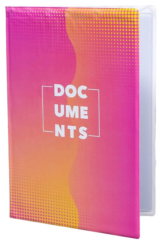 Папка "Docs" для семейных документов, пластиковая папка-органайзер с вкладышами для хранения бумаг формата А4, 8 файлов