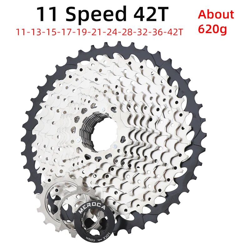 Кассета MEROCA для MTB 8/9/10/11/12 скоростей 11-42T/46T/50T 11 Speed 42T