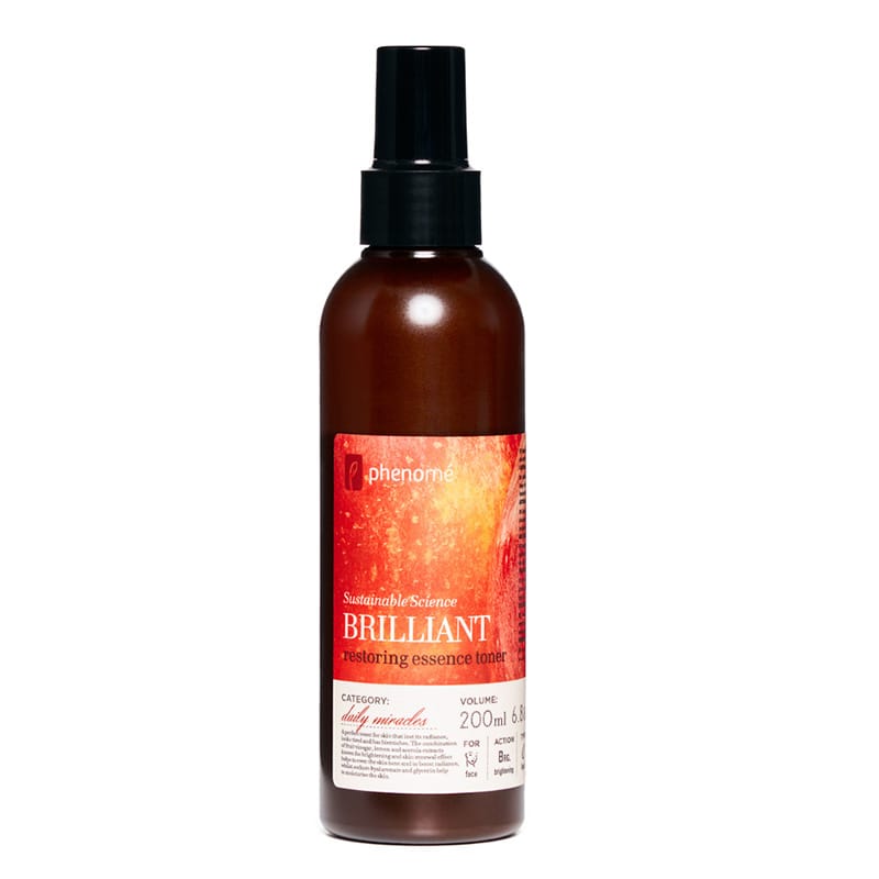 Тоник для ухода за кожей Phenome Brilliant Restoring Toner с сильными осветляющими свойствами 200 мл