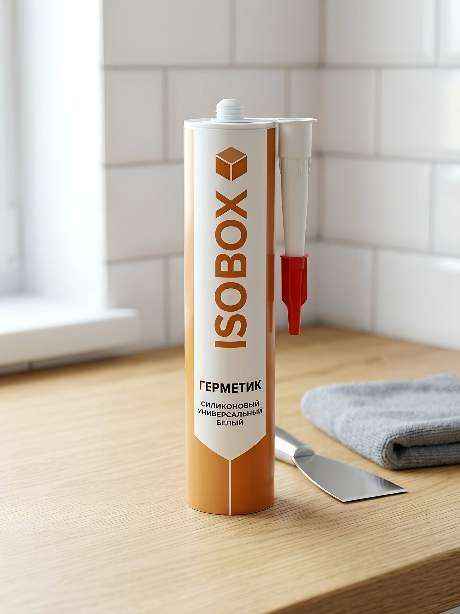 Герметик силиконовый Технониколь ISOBOX универсальный, 260 мл, белый