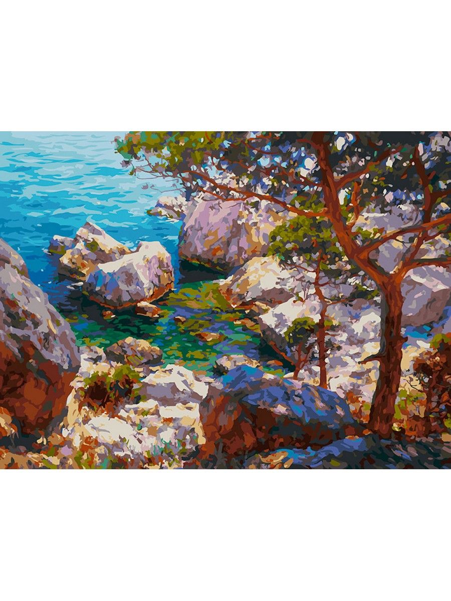 Картина по номерам Дикая Вишня 'Крымская бухта', 30x40см
