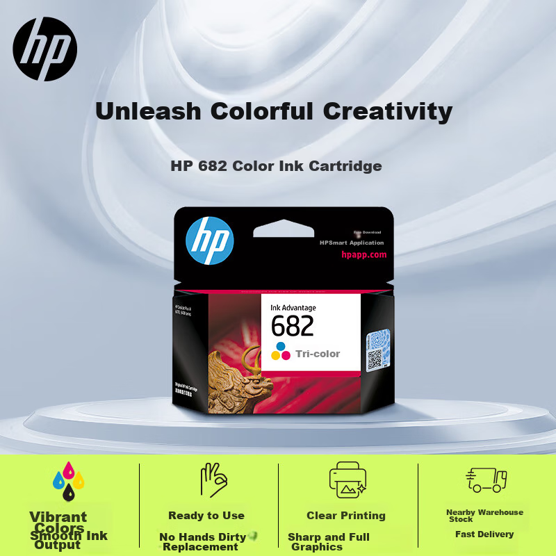 HP 682 Оригинальная цветная чернильная картридж для принтеров HP 2336 2775 2776 2777 2778 2779 4175 4178 6078 6478