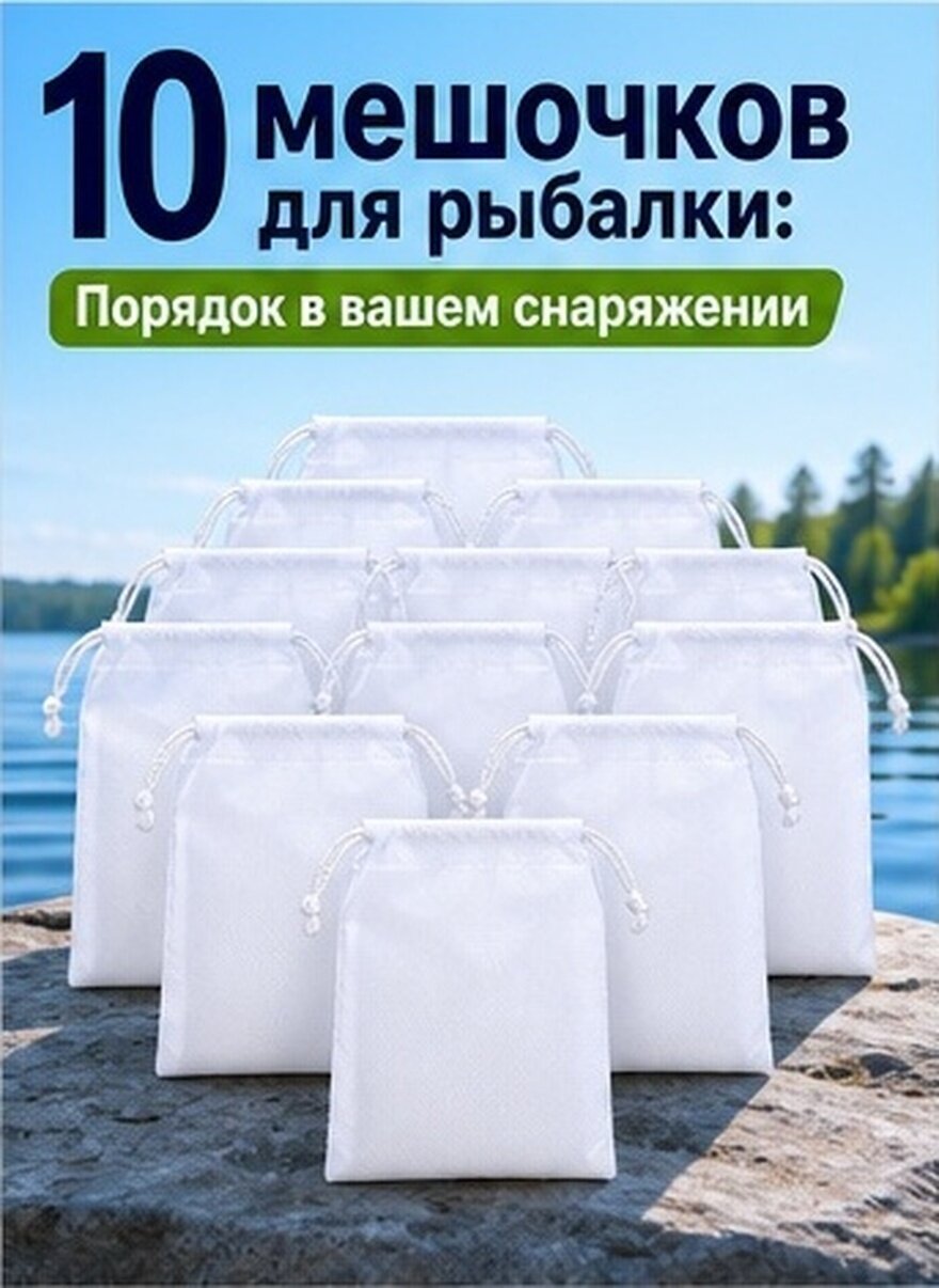 Сетка Из Несмываемой Ткани Для Рыболовных Прикормок 10 Штук 20.00X16.00X0.01Cm