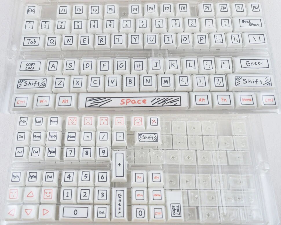ZUIDID Клавиши XDA PBT, 125 шт, Цвет: Pack by paper box