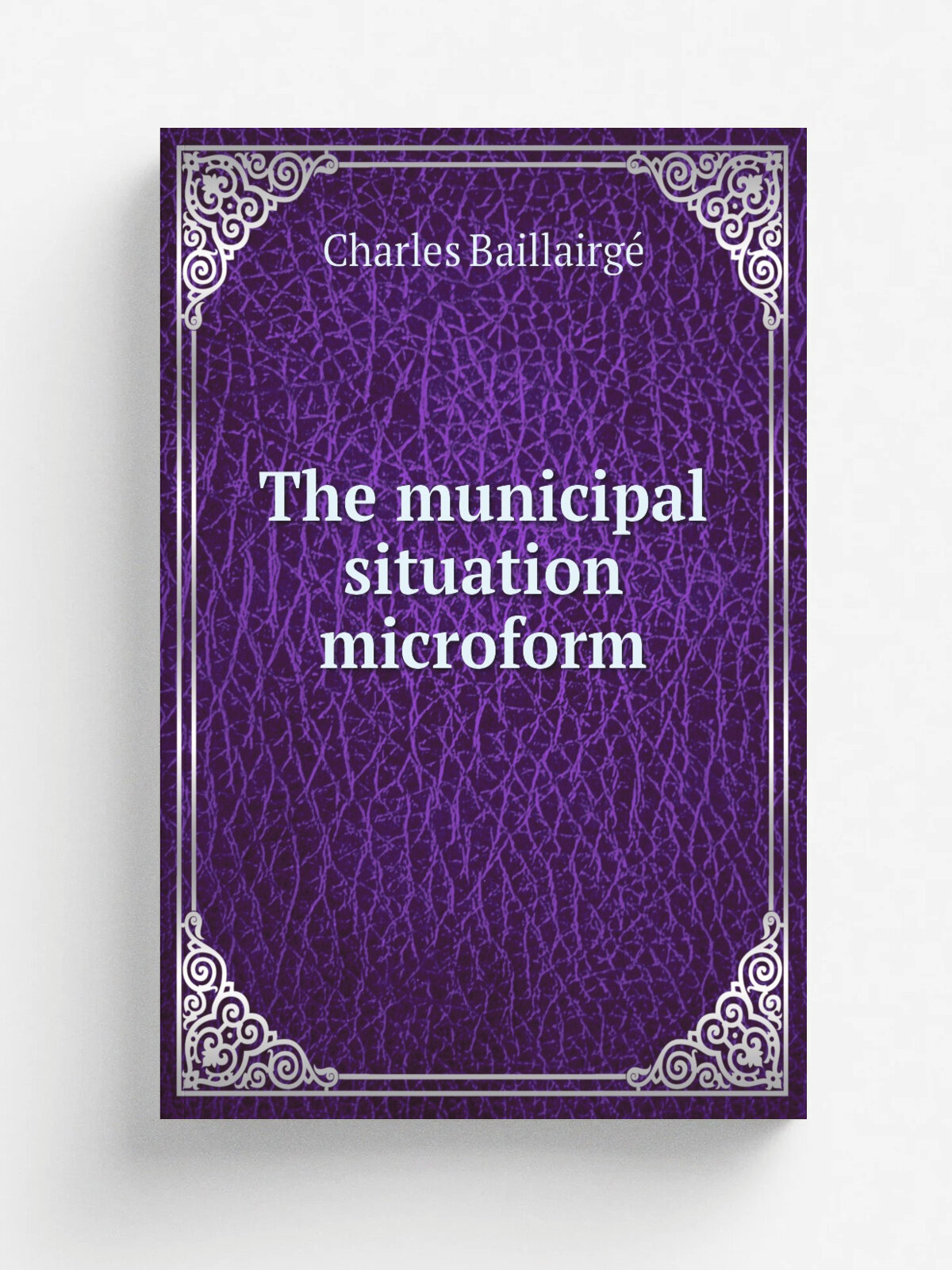 The municipal situation microform | Charles Baillairg. | 1878 | .S.l. : s.n. | Репринт