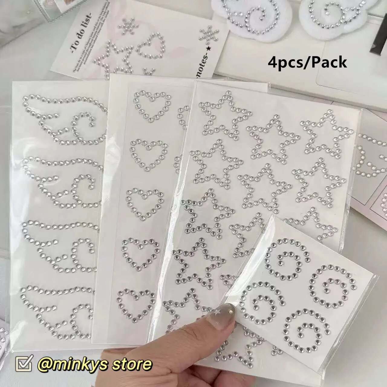 Набор наклеек MINKYS 4 шт. Белый, 4PCS B