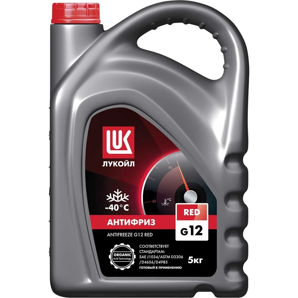 Антифриз Лукойл G12 RED, 5 кг 227391, для использования замкнутых системах охлаждения двигателей внутреннего, зеленый