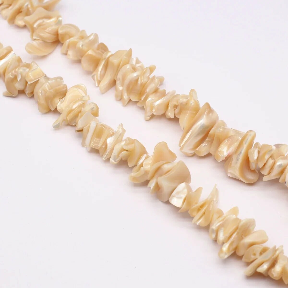 Жёлтые натуральные пресноводные ракушки бусины 16-18 мм