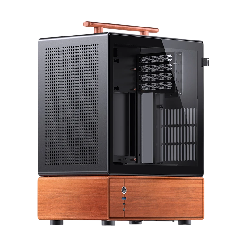 Корпус без блока Case JONSBO T7, Mini-Tower, TG, no fan, 1xUSB-A 3.0 + 1xUSB-C 3.2, mATX, mITX Black