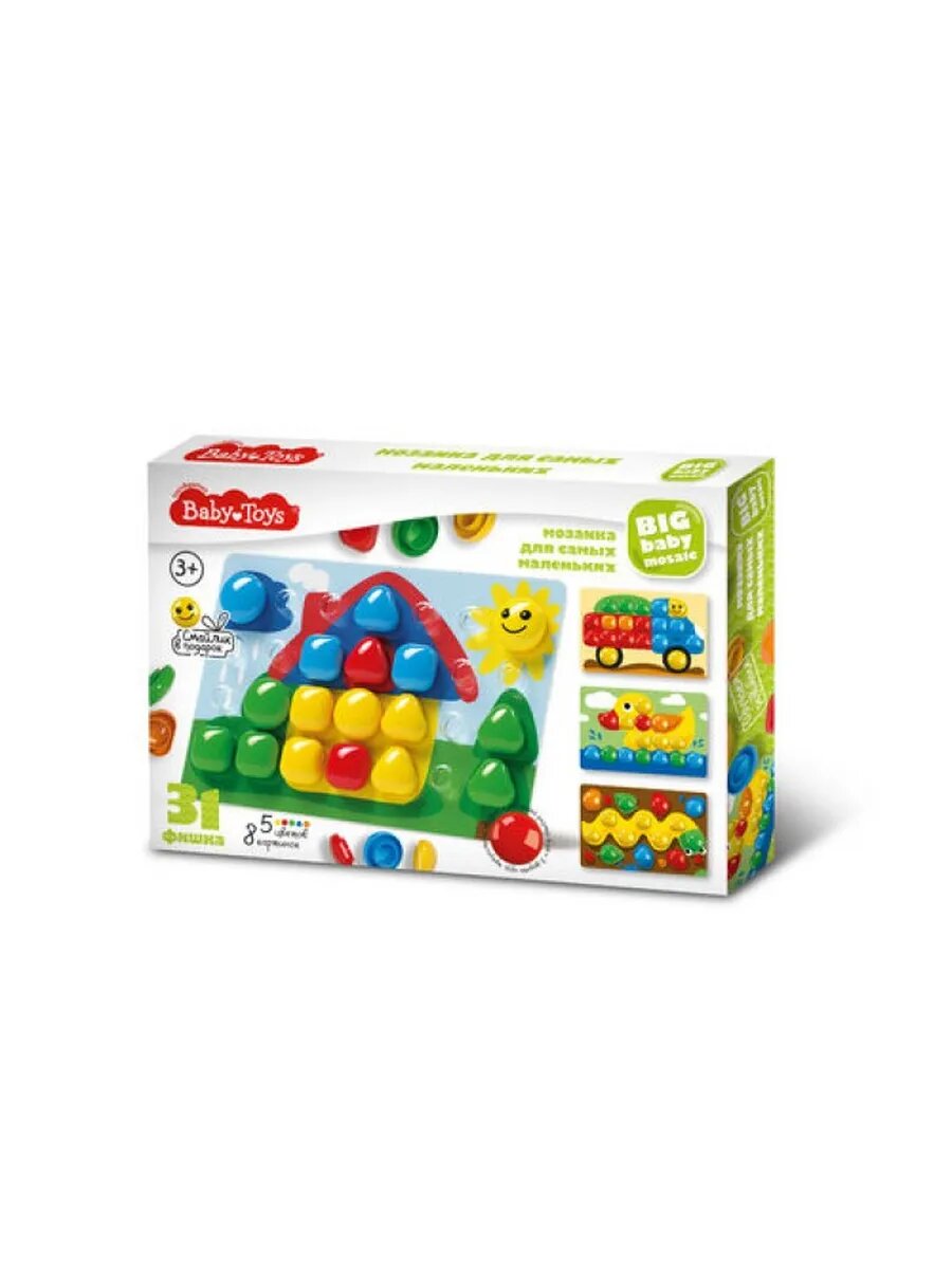 Мозаика для самых маленьких /Домик/ d40/5 цв/31 эл Baby Toys