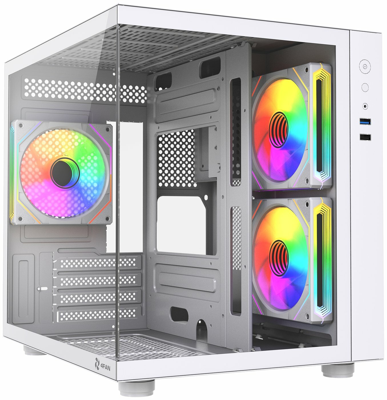 Компьютерный корпус 4FAN Yorshka White wFans (YORMAWFP)