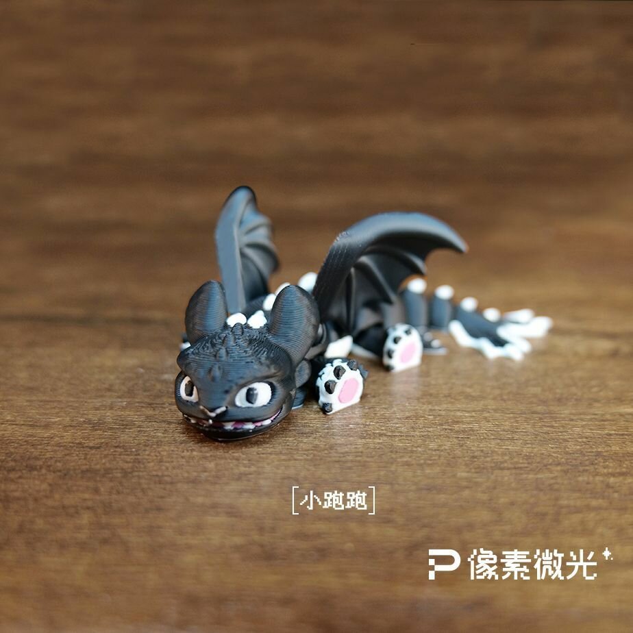 Бейблейд: Как приручить дракона - Семейный портрет Беззубика Найтвинга - Три малыша - Фигурка Найтвинга, напечатанная на 3D-принтере - Модный подарок-игрушка с подвижными суставами