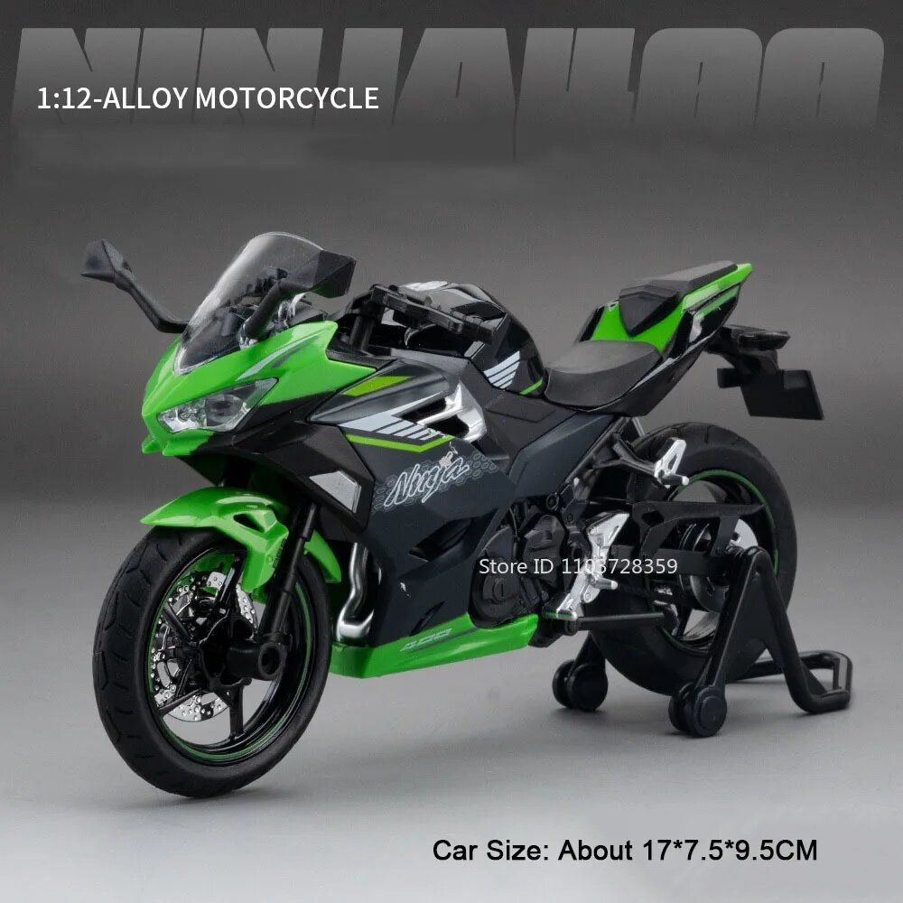 Металлическая модель мотоцикла Kawasaki Ninja ZX-6R 1:12, черный