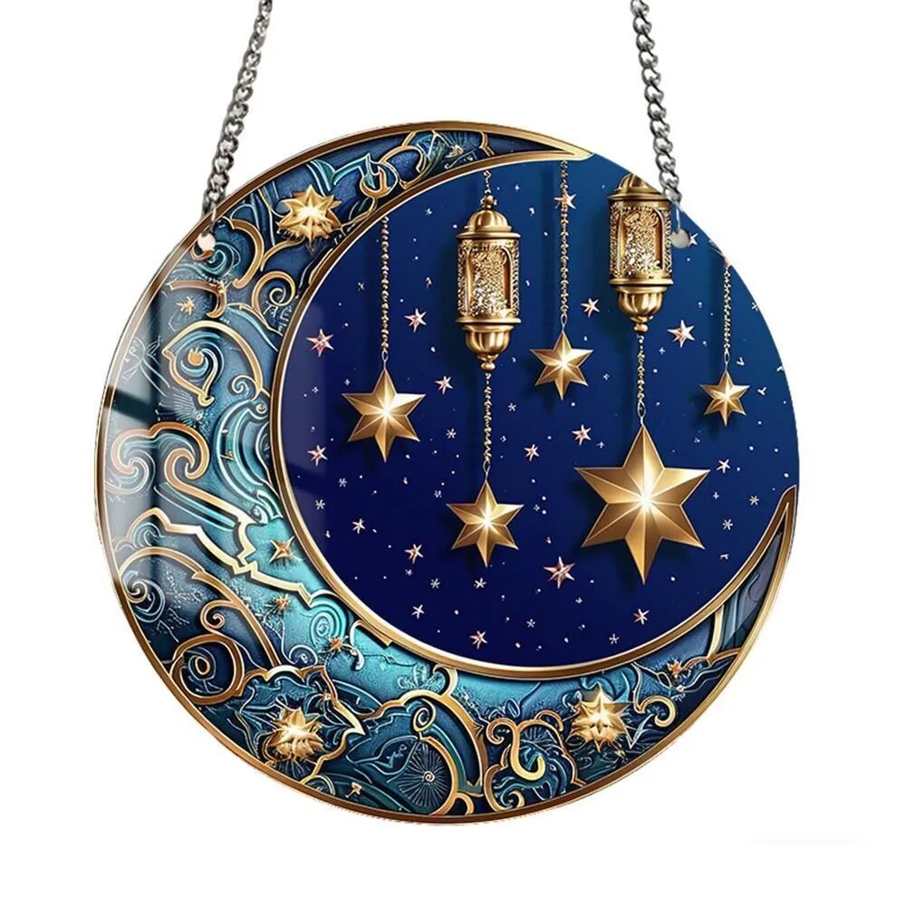 Винтажные цветные акриловые подвески с цепочками для украшения комнаты и дома