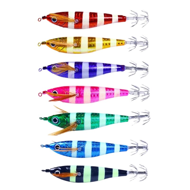 Приманки для Ловли кальмаров Джигом с дизайном креветок для Морской и Пресноводной Рыбалки Креветки Каракатицы Джиг Крючки Приманки