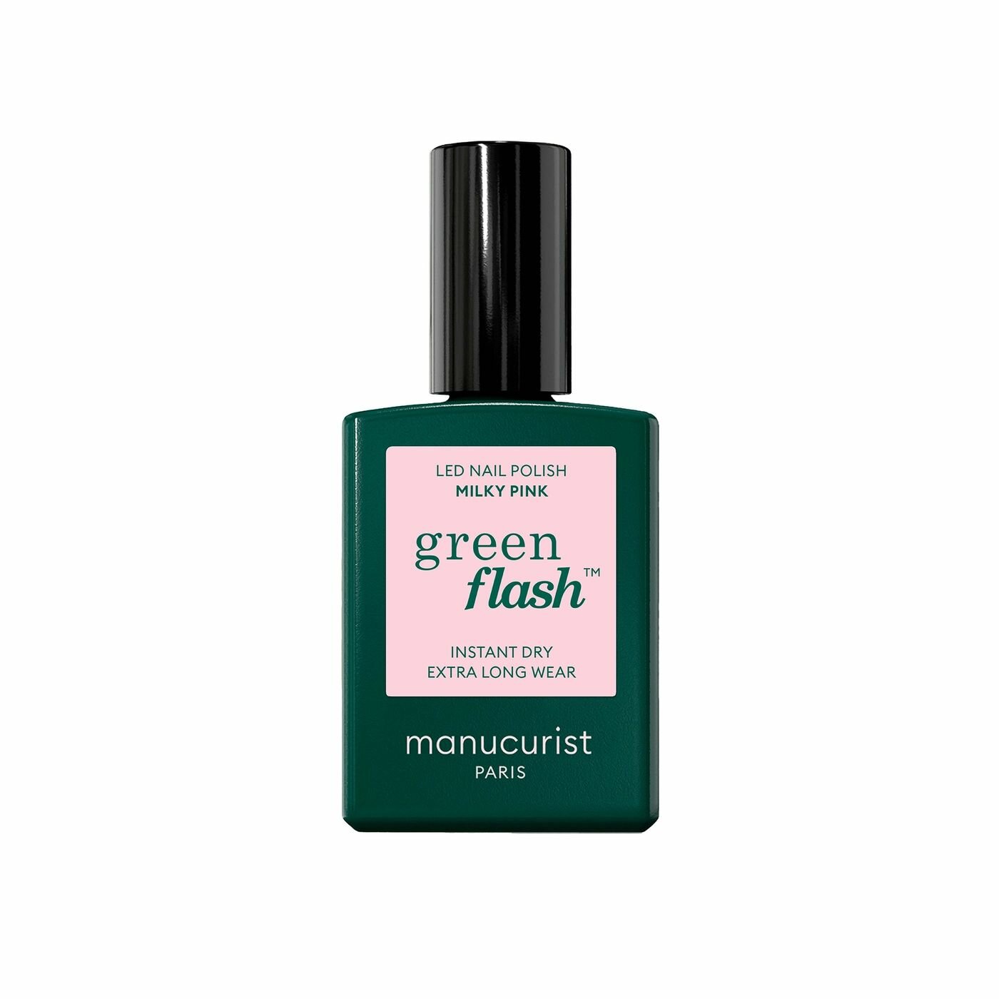 Manucurist Лак для ногтей Green Flash LED, 15 мл - оттенок Milky Pink