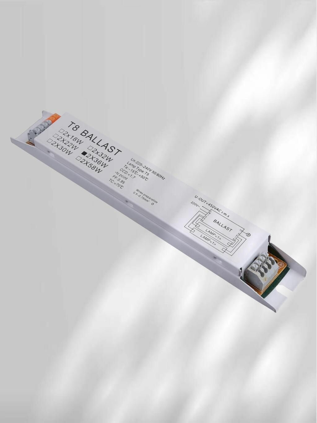 Электронный балласт T8, 2 36 Вт