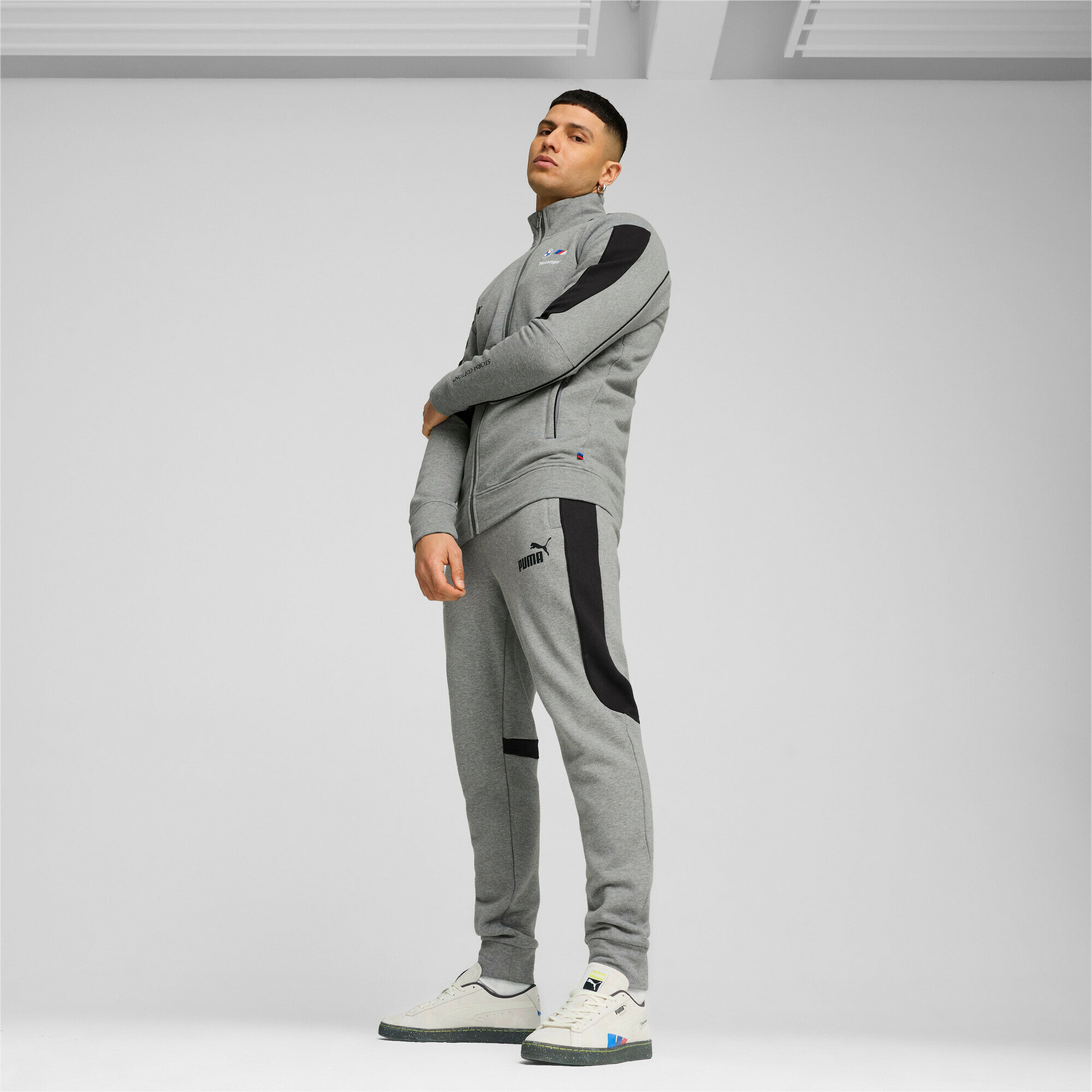 Толстовка PUMA BMW MMS MT7+ SWEAT JACKET, размер 2XL, , серый — фото 1