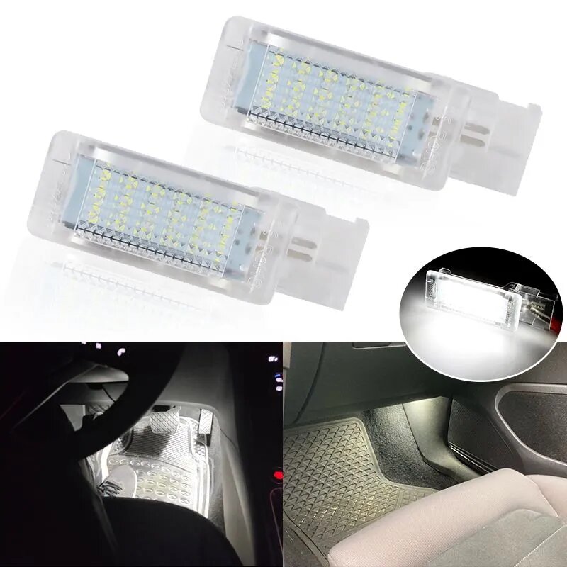 2 шт. Для подсветки багажника для Seat Ateca Alhambra Skoda Superb Rapid VW Passat B6 B7 Golf 5 6 Caddy светодиодная освещения багажника