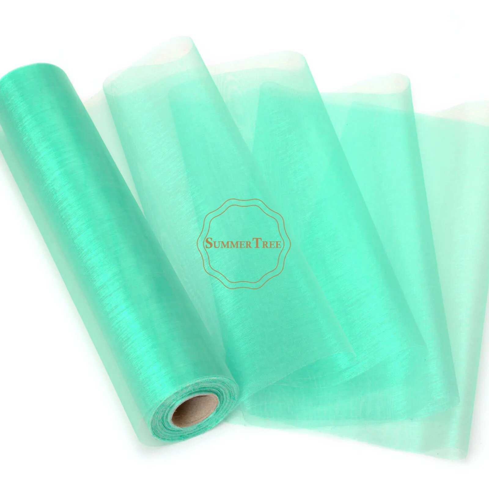 Бирюзовая органза Mint Green, 25 метров