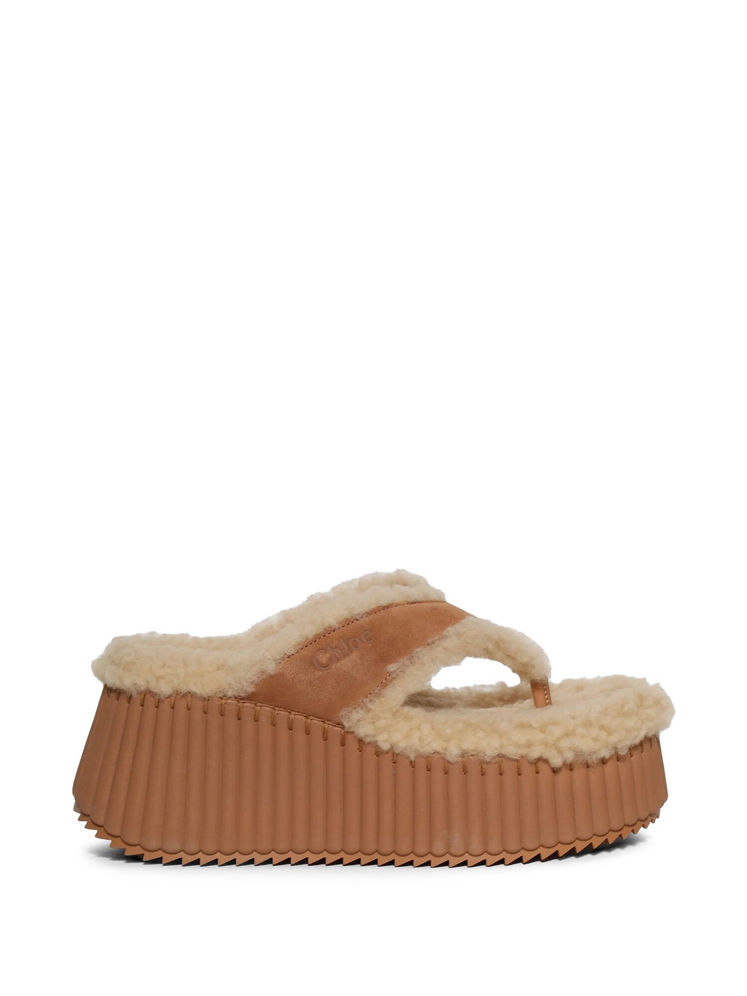 Босоножки Shearling flatform sandals