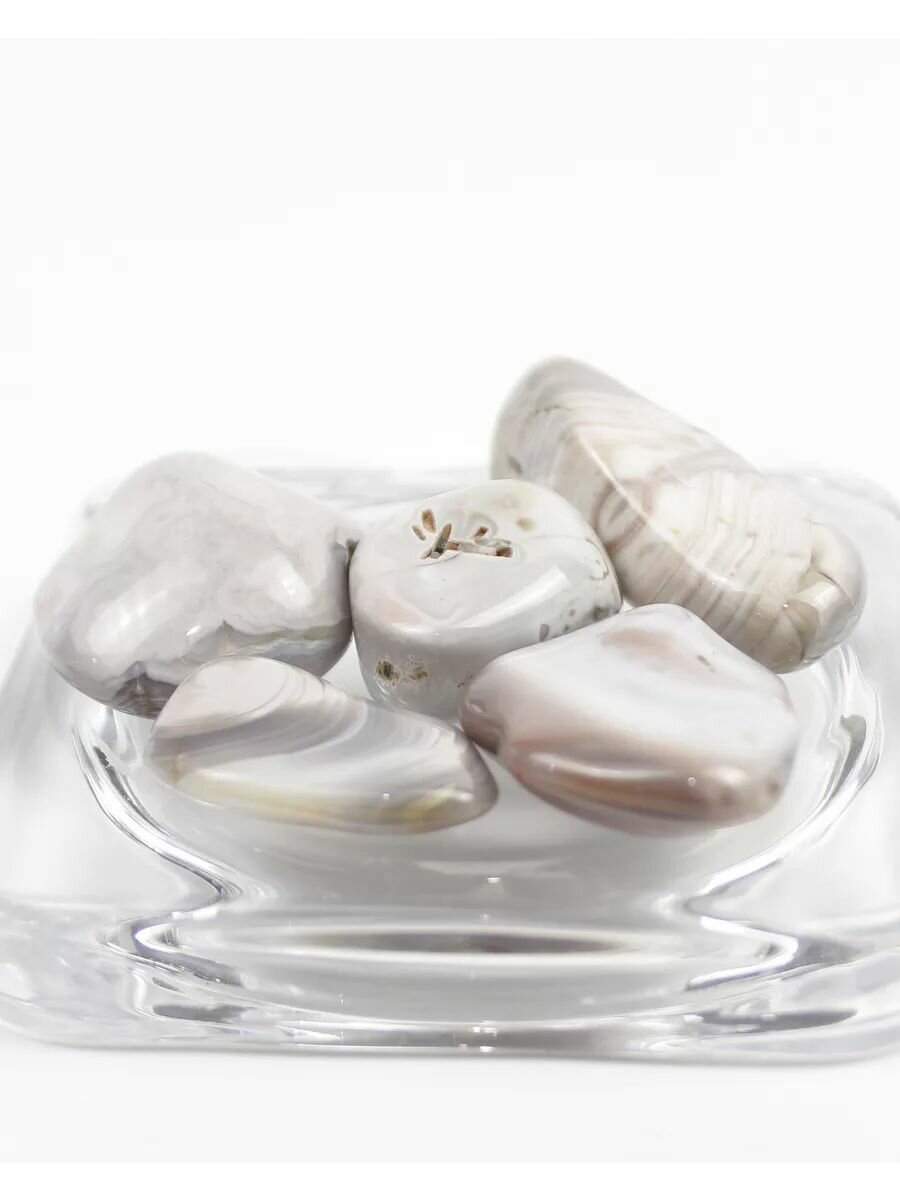 Набор натуральных камней Агат розовый L 100 г