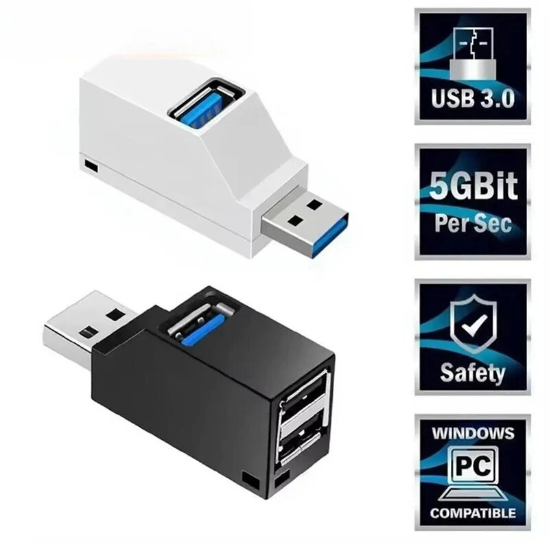 Type-C 3.0 адаптер USB 3.0 белый — фото 1