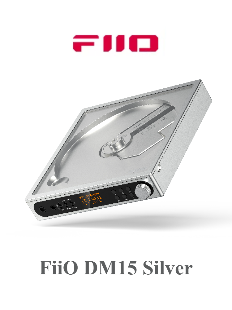 FiiO DM15 Портативный стереопроигрыватель компакт-дисков с 24-битным ЦАП R2R, USB/CD HiFi аудио