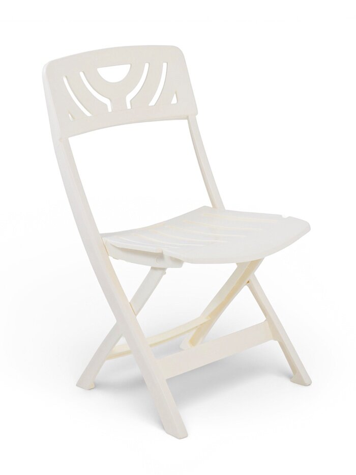 Стул садовый Decorona DeRiviera, 46×50×82 см, складной, пластиковый, белый