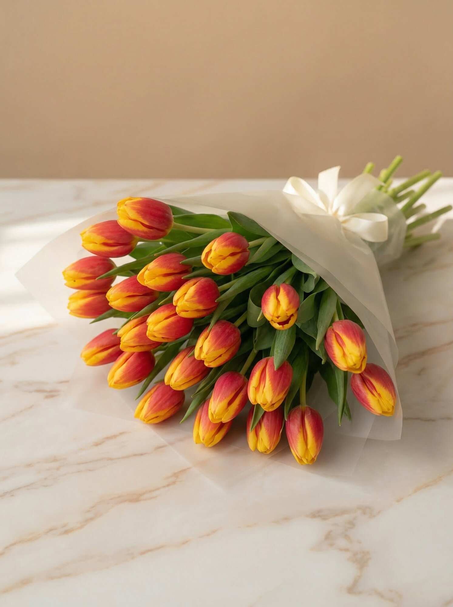 Свежесрезанные тюльпаны — идеальный весенний подарок для любого повода