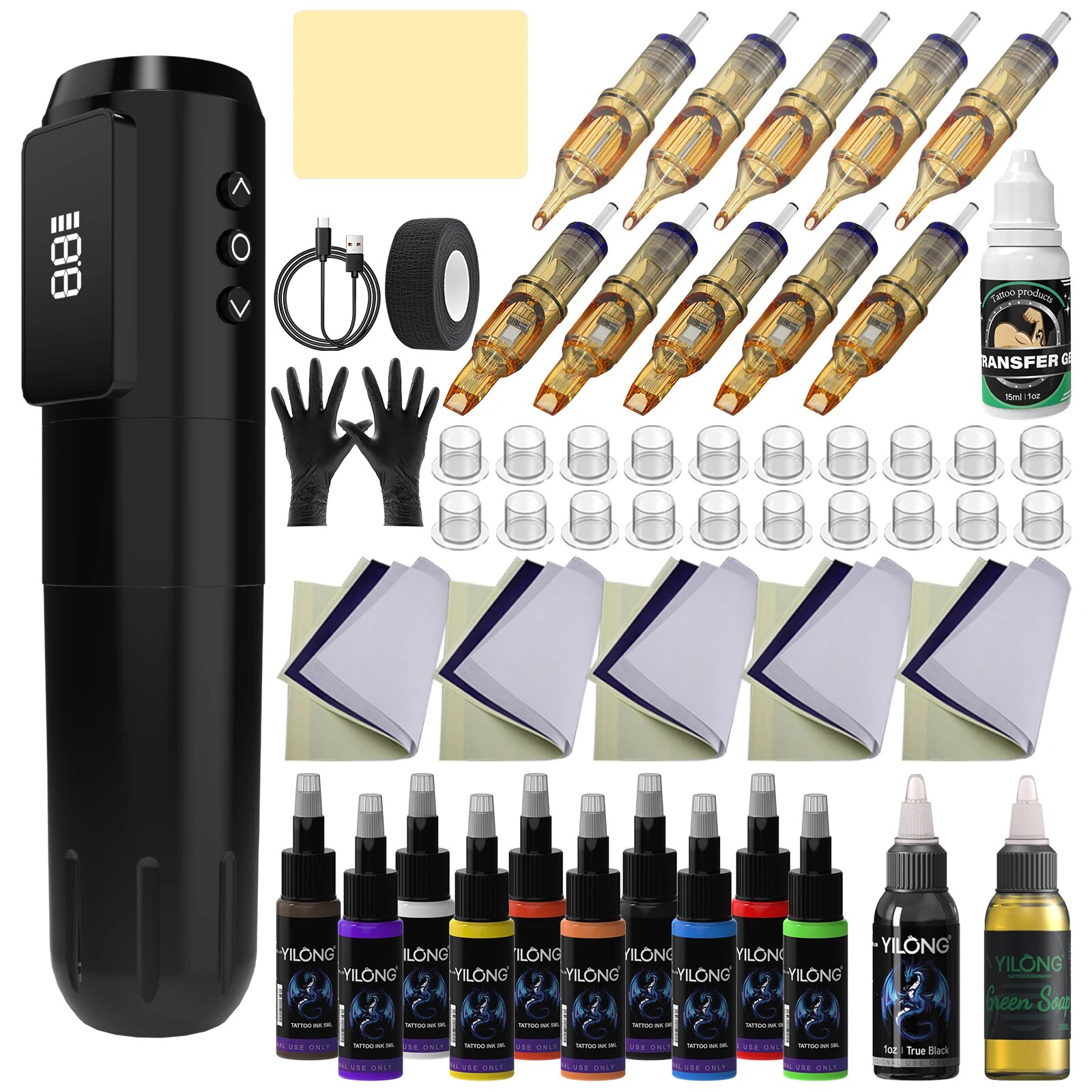 Беспроводной тату набор YILONG Tattoo Kit 2