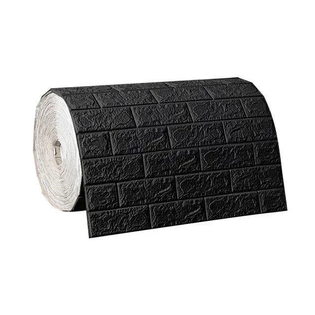 3D виниловые обои-наклейки на стену Черный, Black, 70cmX3m