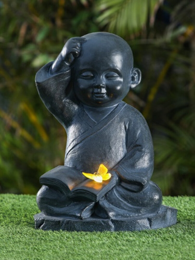 Фигура садовая Waterfall "Маленький Будда", полистоун, 30х24.5х41 см, разноцветная