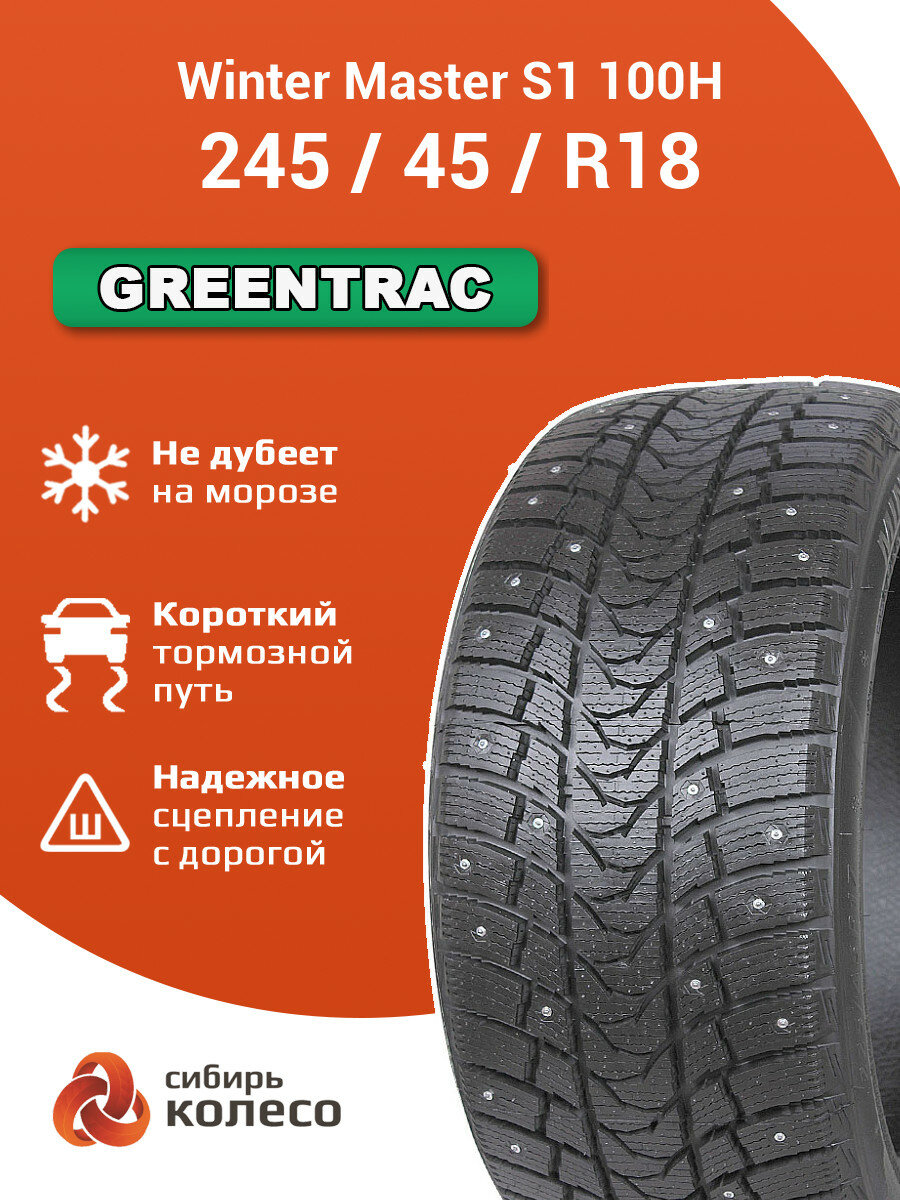 245/45R18 Greentrac Winter Master S1 100H шип