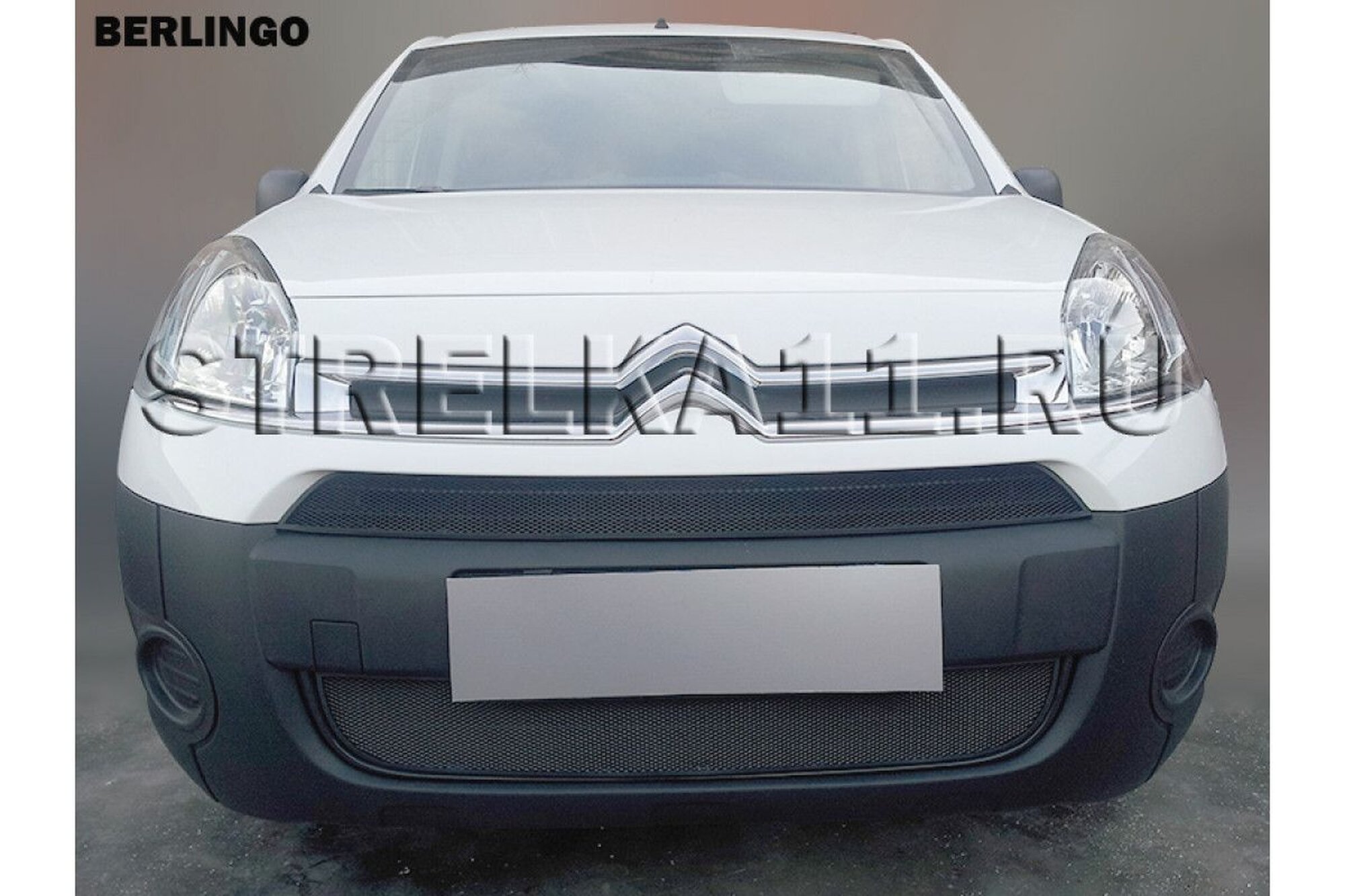 Защитная сетка радиатора с окантовкой и защелками для Citroen Berlingo (B9) 2012-2016 (II), 2шт