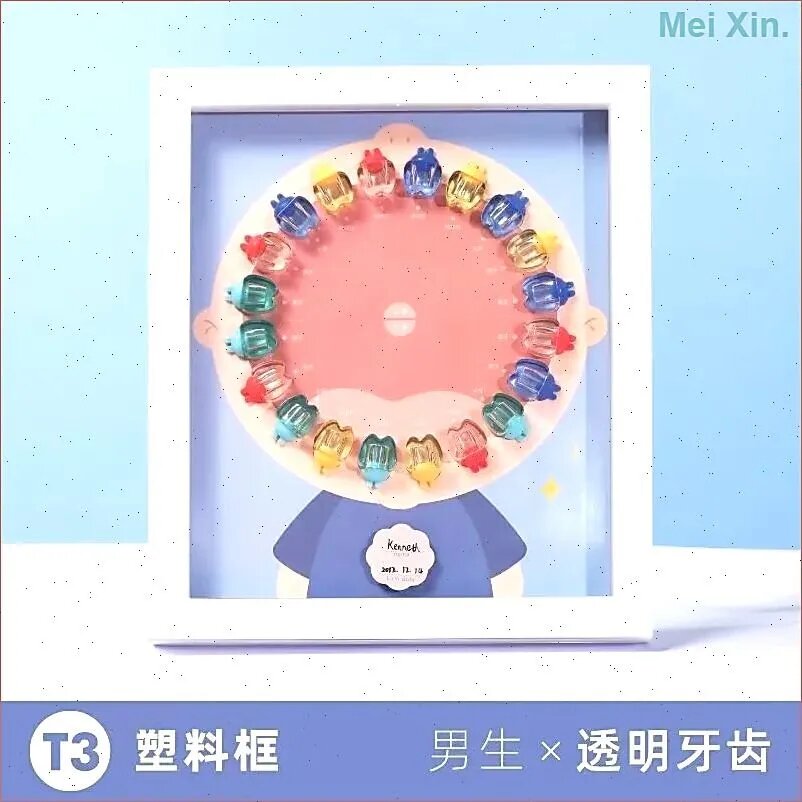 Шкатулка для хранения выпавших зубов, пластиковая коробка для мальчиков, прозрачные зубы, 1 шт