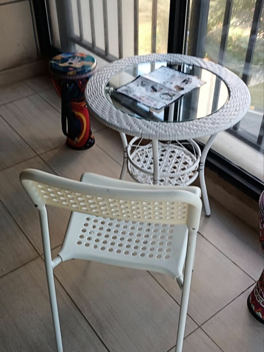 Эксклюзивный ручной работы столик из ротанга для балкона, повседневная модель с габаритами 60 на 60 см