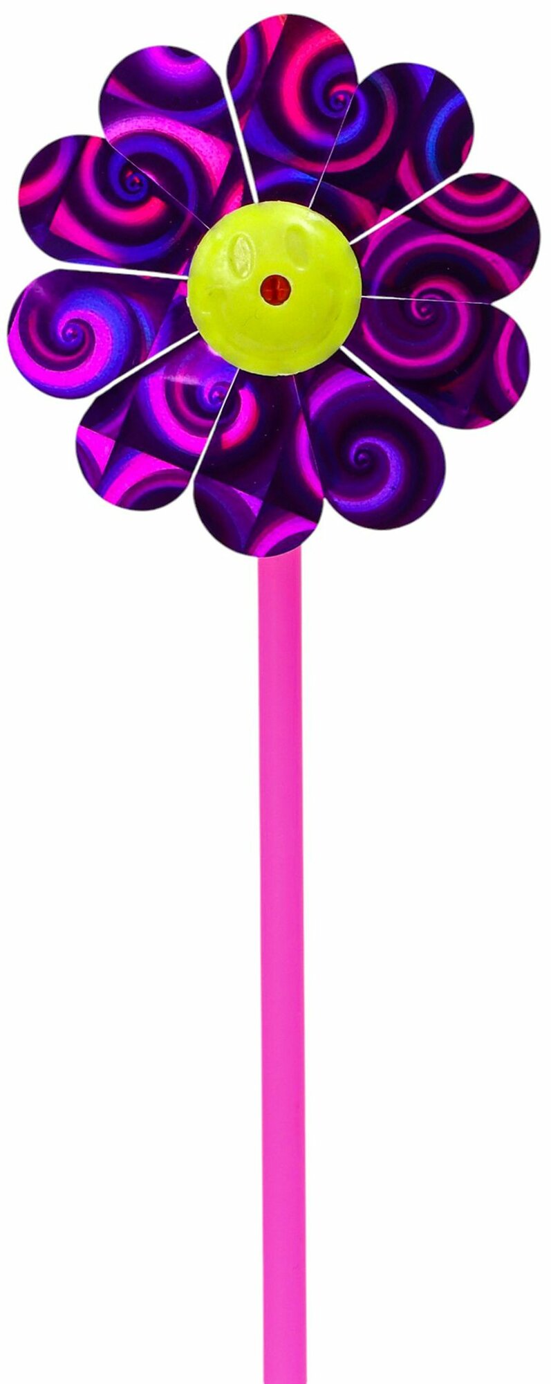 Детская игрушка ветерок "Ромашка" для игр на улице, ветрячок для детей, вертушка на палочке, набор 10 шт, 7х15 см, микс