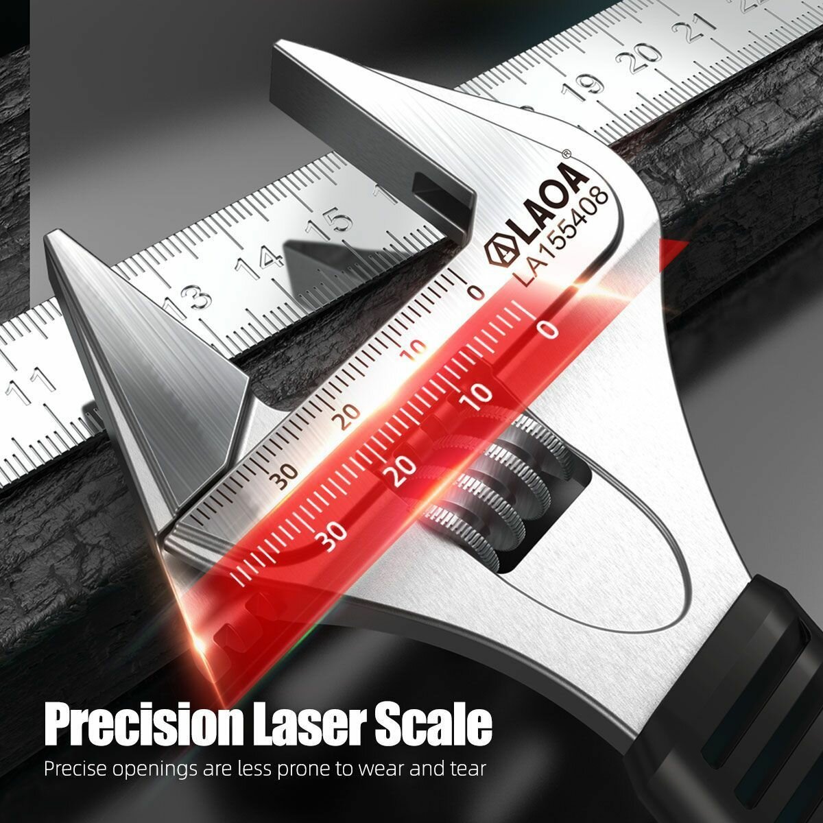 LAOA Ключ разводной усиленный 200 мм зев до 40 мм(8 дюймов)