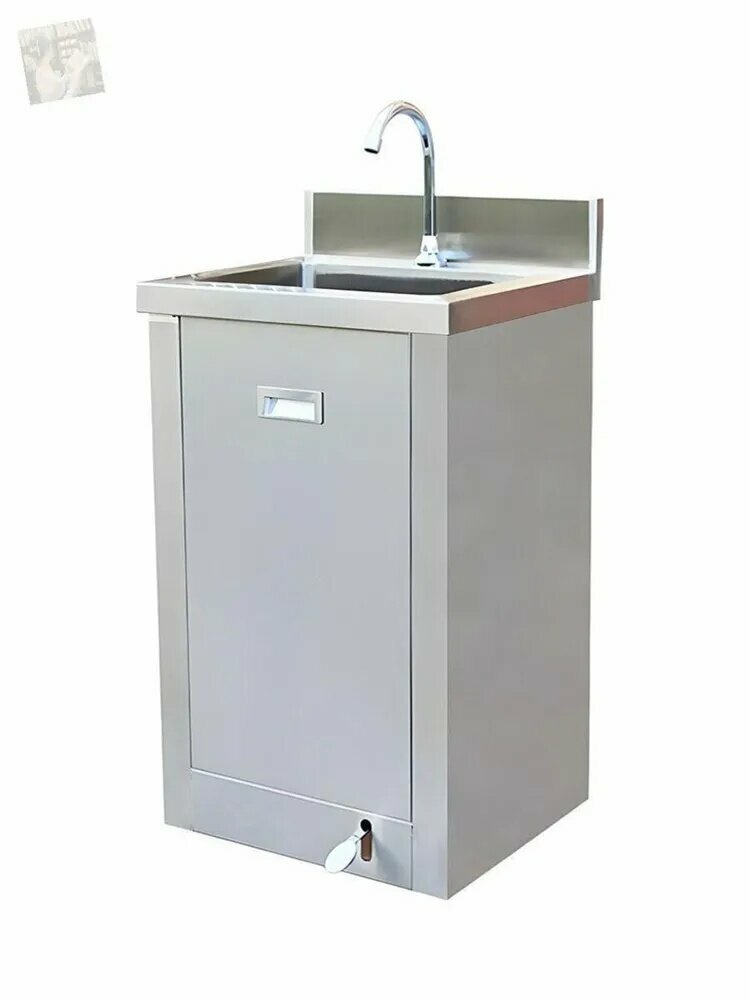 Рукомойник С Каркасом С Педалью С Краном, Нержавеющая Сталь, 500*420*780 Мм, Для Общепитаx