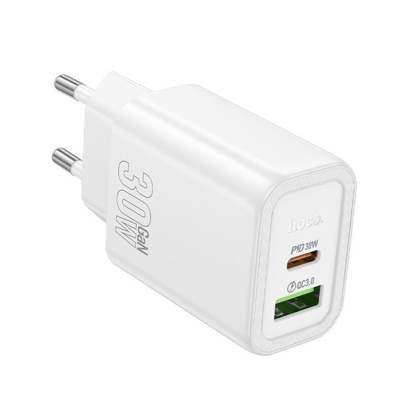 Зарядное устройство 220V -> USB 5V hoco N63, белое