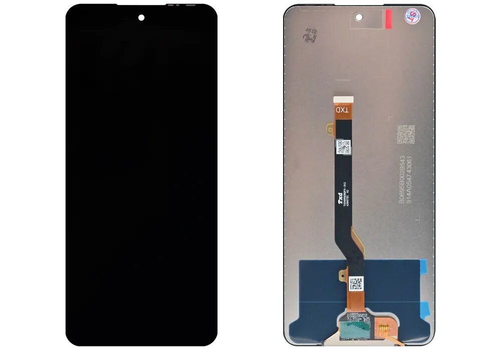 Дисплей для Tecno Pova 2 (LE7 LE7n) черный, стекло, металл