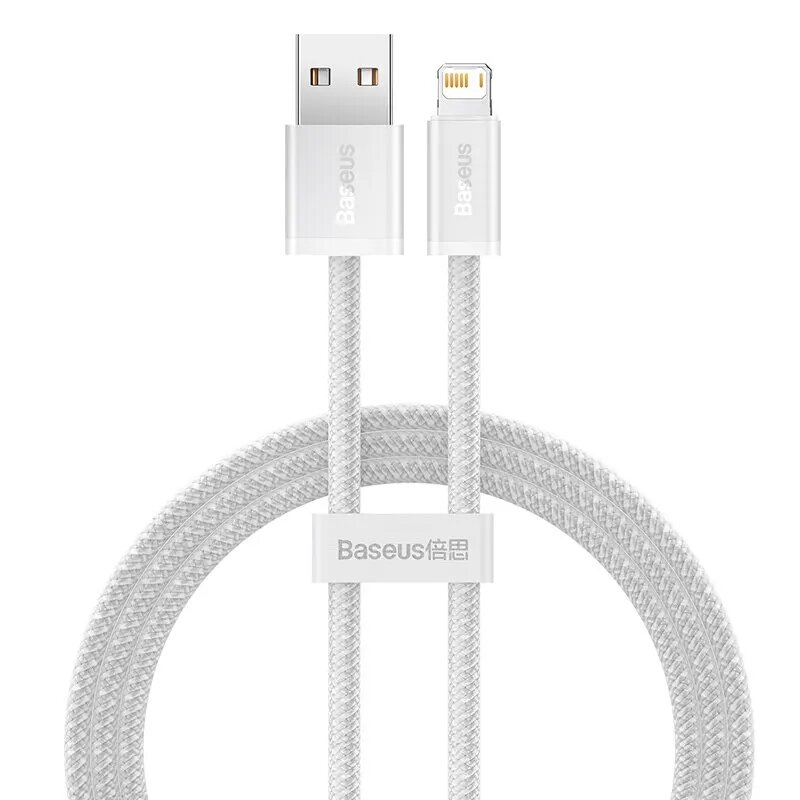 USB-кабель Baseus для iPhone 13 12 11 Pro Max XR XS 8 7 6s 5 Plus Провод для быстрой 2m, White