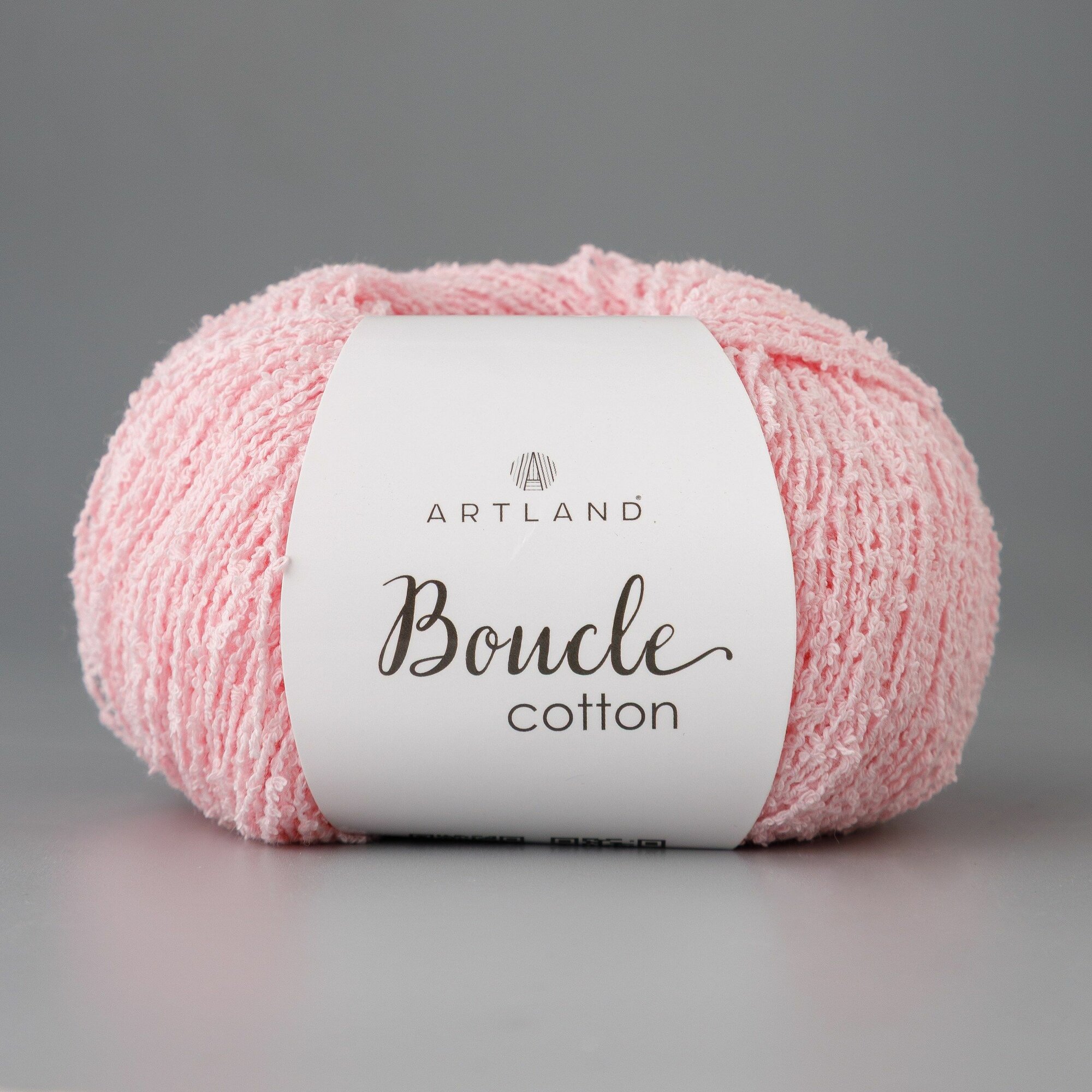 Пряжа для вязания Boucle Cotton Artland 1 моток (325 м, 50 гр), цвет 23 светло-розовый