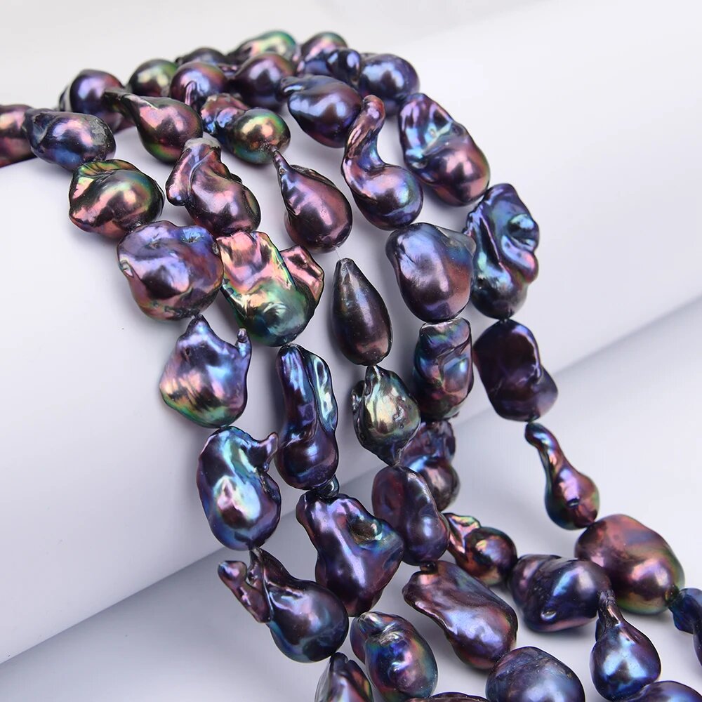 Черные натуральные жемчужины APDGG Keshi 107 г