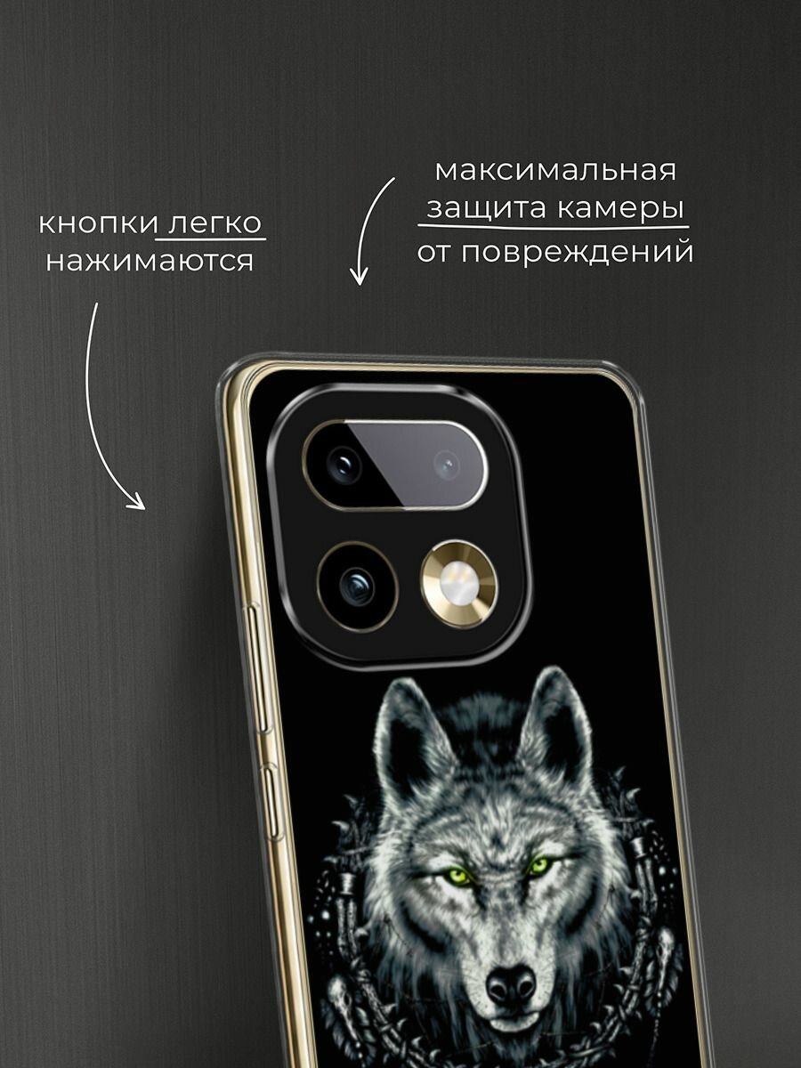 Чехол на Realme 16 Pro+ / Реалме 16 Про+ с принтом Волк оберег — фото 1