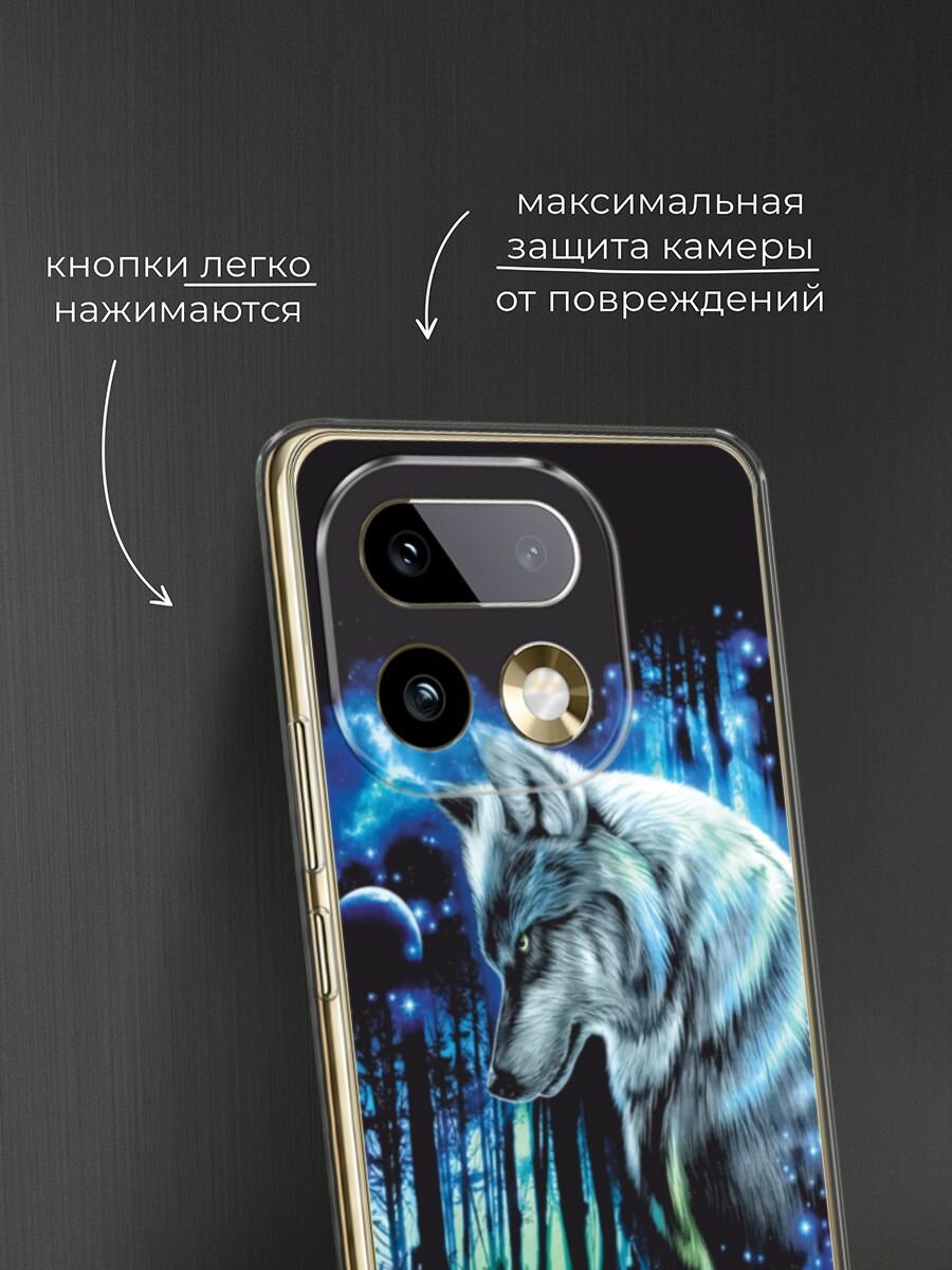 Чехол на Realme 16 Pro+ / Реалме 16 Про+ с принтом Сказочный волк — фото 1