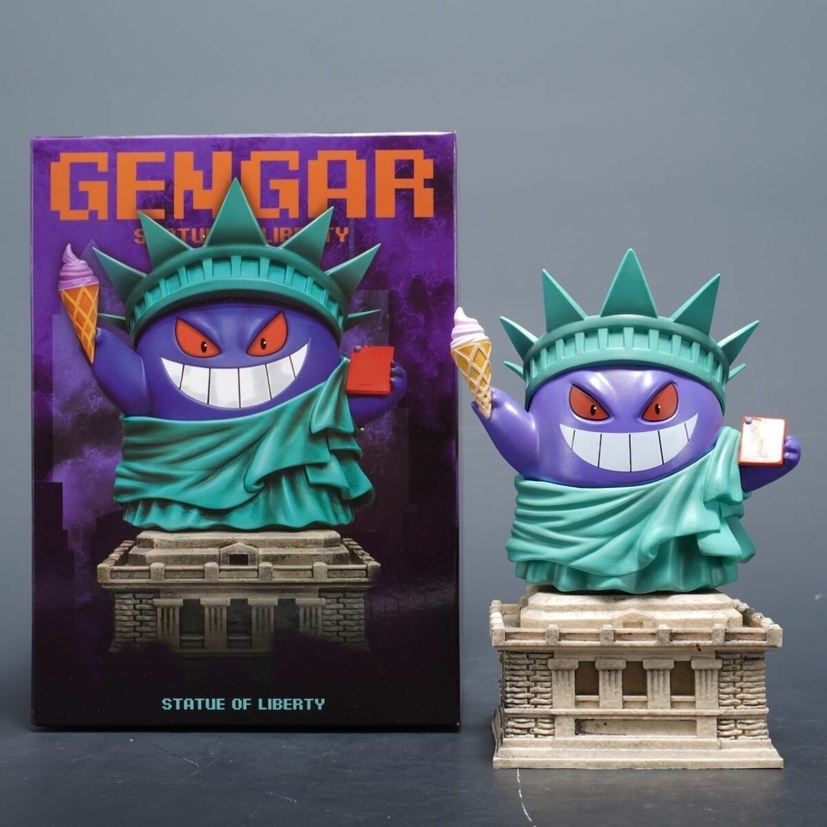 Фигурка Генгара (Gengar) в образе Статуи Свободы из серии Pokmon (14см)